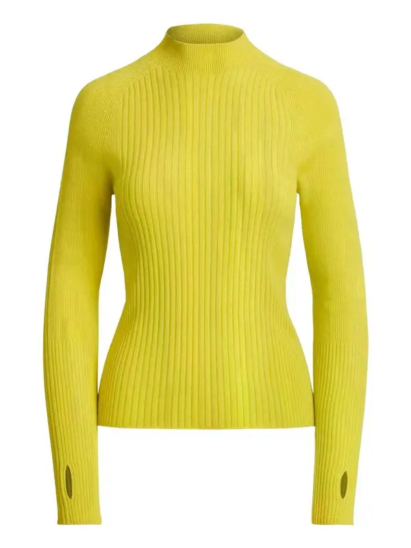 Polo Ralph Lauren Long-sleeve Ribbed Knit Top - Yellow