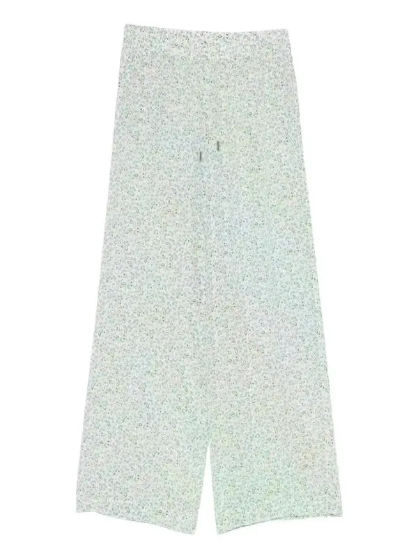 Ermanno Scervino Floral-print Trousers - White