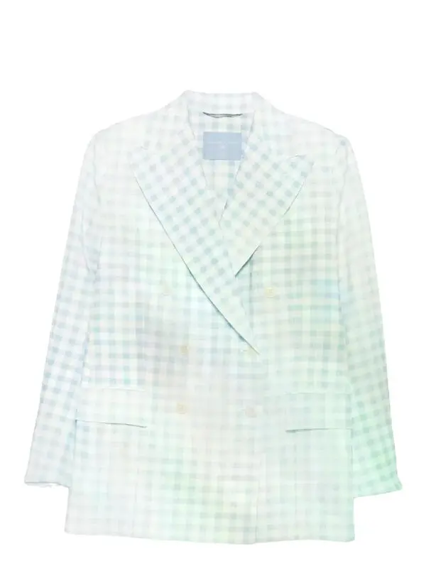 Ermanno Scervino Double-breasted Checked Blazer - Blue