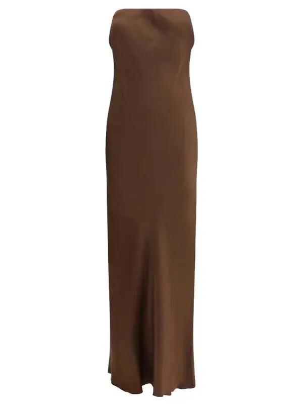 FORTE_FORTE Column Sleeveless Dress - Brown