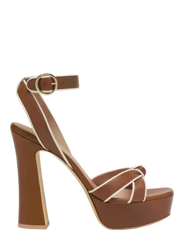 MALONE SOULIERS Rudi Leather Platform Sandals - Brown