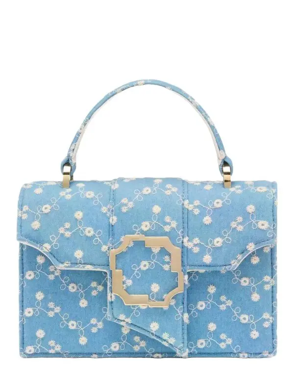 MALONE SOULIERS Floral-printed Mini Handbag With Buckle Detail - Blue