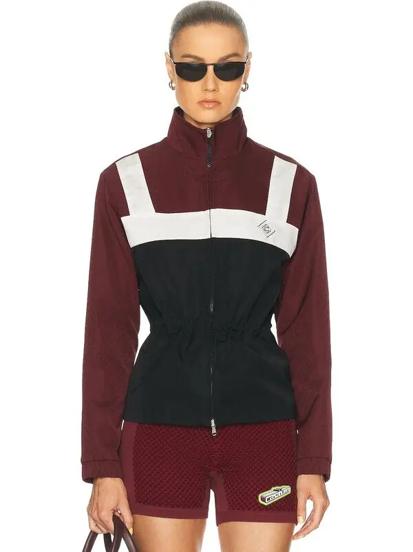 Casablanca Monogram Windbreaker - Burgundy  Black & White