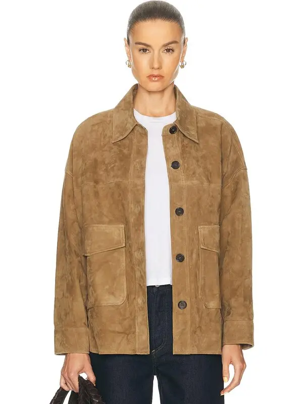 ARMA Kaylee Suede Jacket - Olive