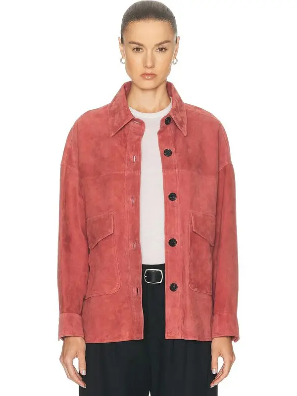 ARMA Kaylee Suede Jacket - Pink Shade
