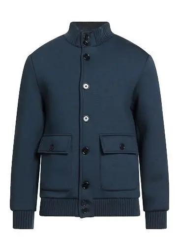 DONDUP Casual Jacket With Knitted Trims - Navy