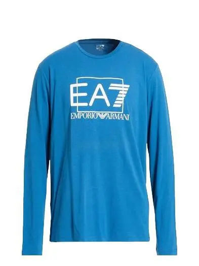 EA7 Long Sleeve Cotton T-shirt - Blue