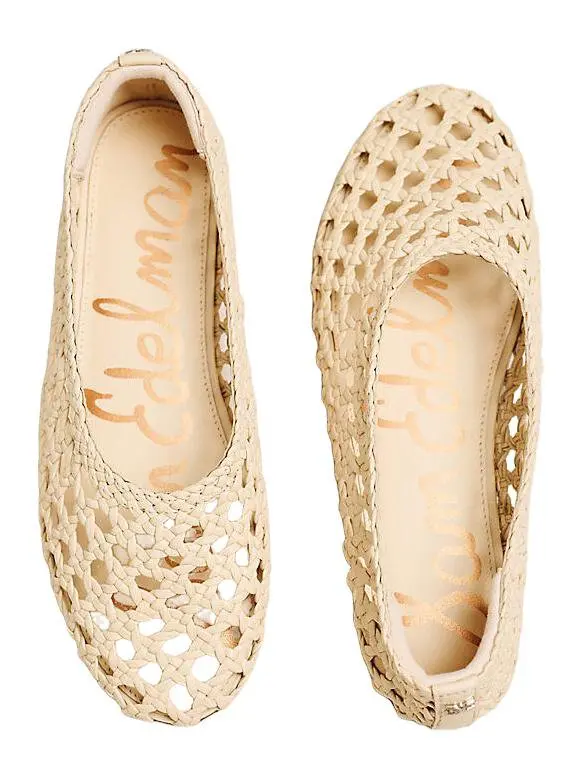 Sam Edelman Shira Woven Ballet Flats - Ivory