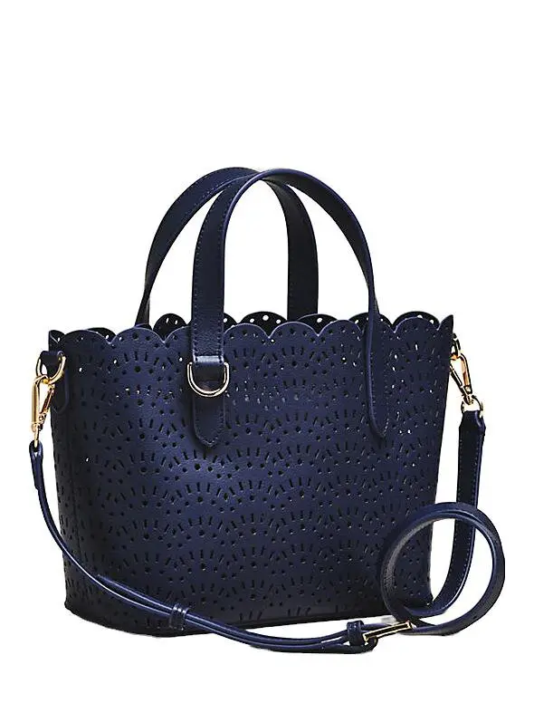 SHIRALEAH Lola Mini Tote Bag - Navy
