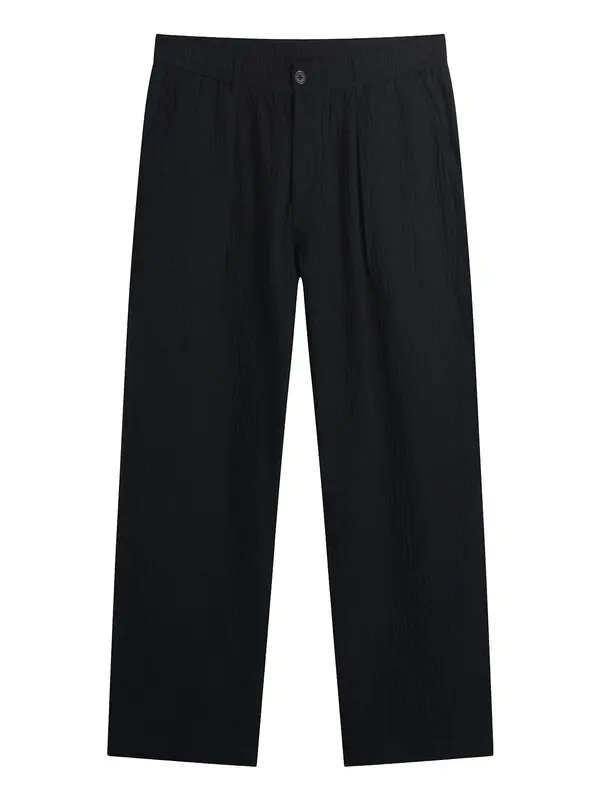 Universal Works Ospina Cotton Pleated Track Pant - Dark Navy