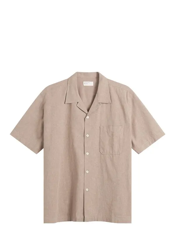 Universal Works Sido Linen Mix Road Shirt - Brown