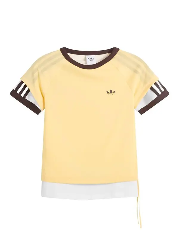 Adidas Layered Cali T-shirt - Orange Tint/off White