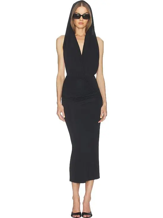 Andamane Annie Hooded Dress - Black