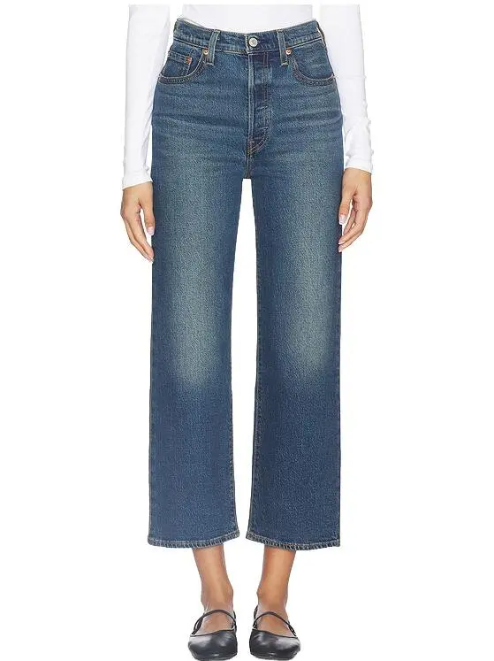 LEVI'S Ribcage Straight Ankle Jeans - Blue