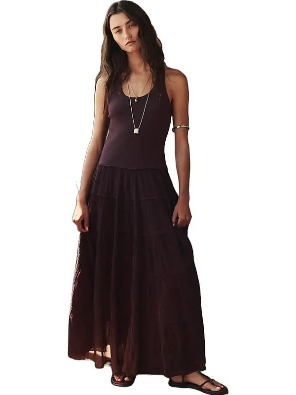 Free People Set Sail Maxi Dress - Fudge