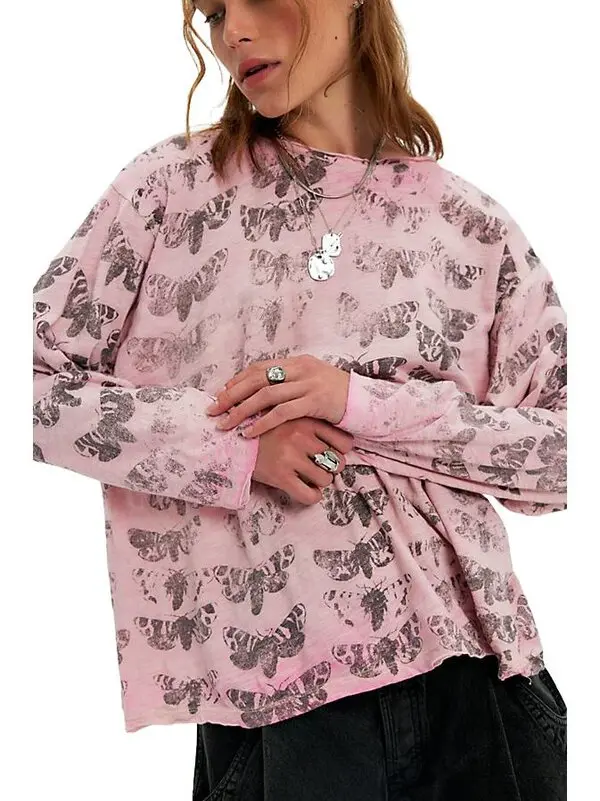 MAGNOLIA PEARL Moth Viggo Long Sleeve Tee - Pink