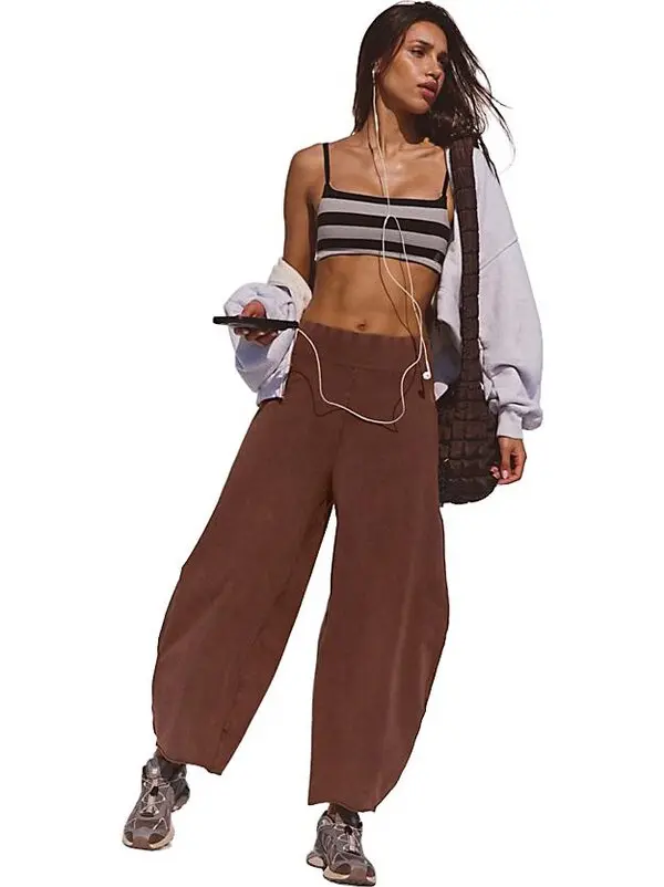 Free People Hot Shot Easy Pants - Cocoa