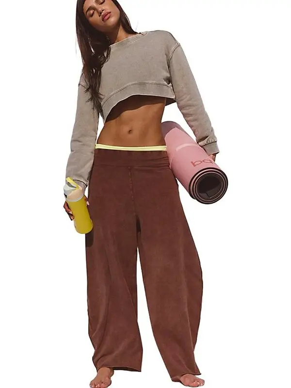 Free People Hot Shot Easy Pants - Cocoa