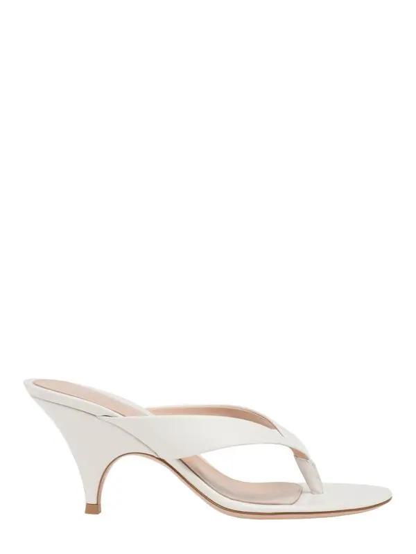 GIANVITO ROSSI Sofia Thong Sandals - White - Calf