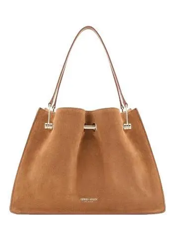 Giorgio Armani Suede Shopper Bag - Brown