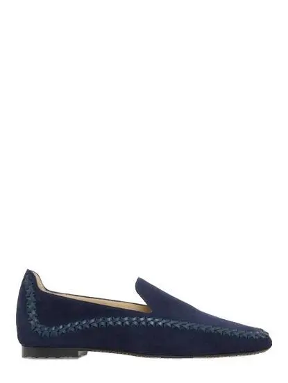 Giorgio Armani Suede Slip-ons With Interweaving - Blue