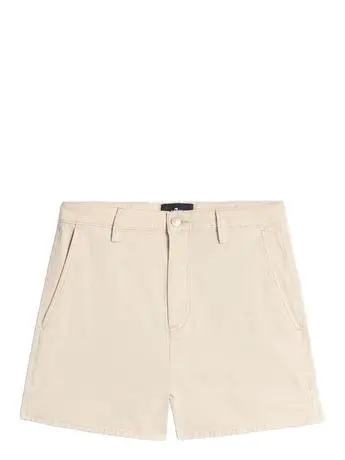 7 For All Mankind Trouser Short In Comfort Twill - Neutral