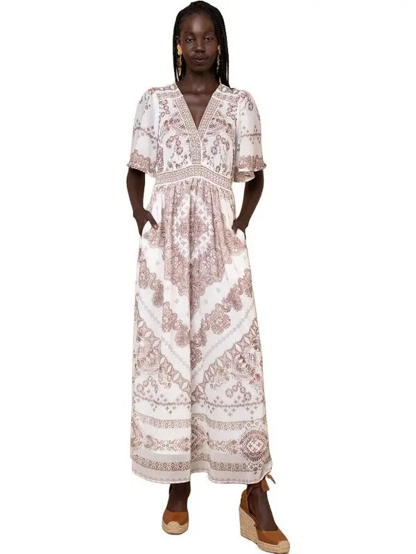 Hale Bob Alitzel Chiffon Maxi Dress - Neutral
