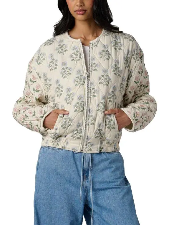 Blanknyc Floral Quilted Bomber Jacket - Block Party