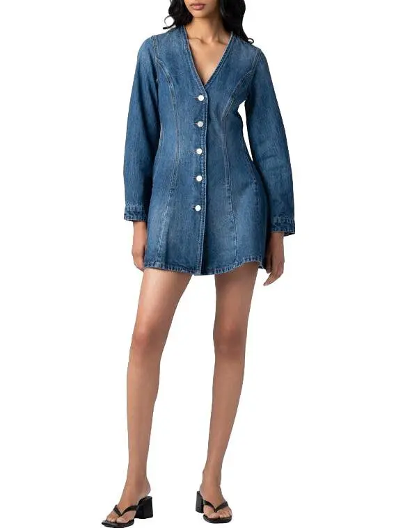 Blanknyc Long Sleeve Denim Minidress - Dazzle Me