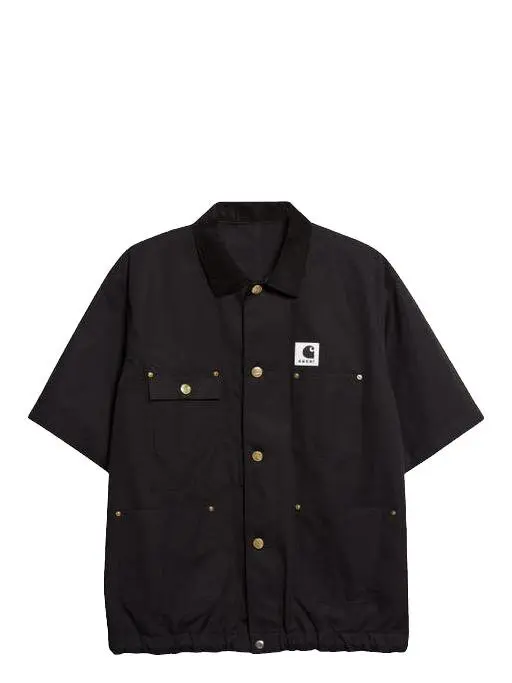 Sacai Carhartt Wip Duck Canvas Shirt - Black