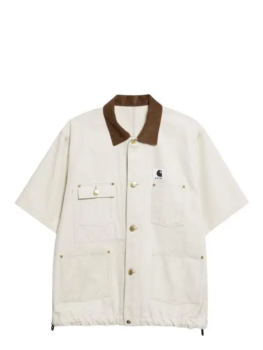 Sacai Carhartt Wip Duck Canvas Shirt - Ivory