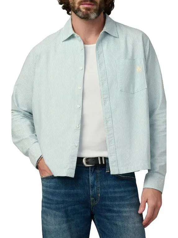 Joe's Jeans The Keanu Stripe Button-up Shirt - Mallard Green