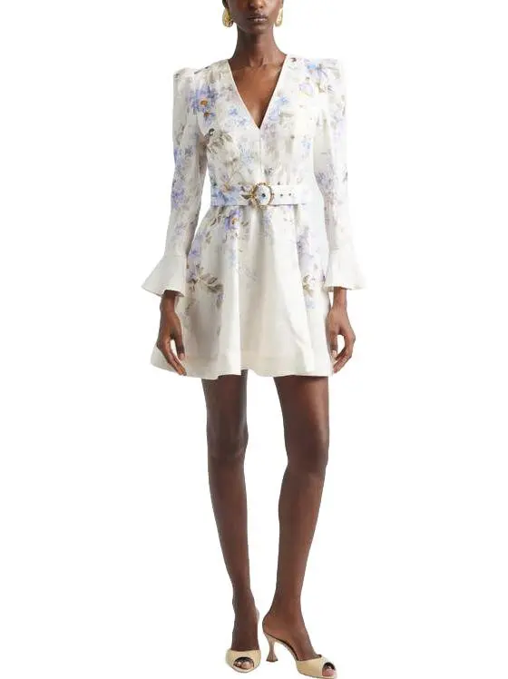 Zimmermann Kindred Spirit Luna Mini Dress - Blue Songbird