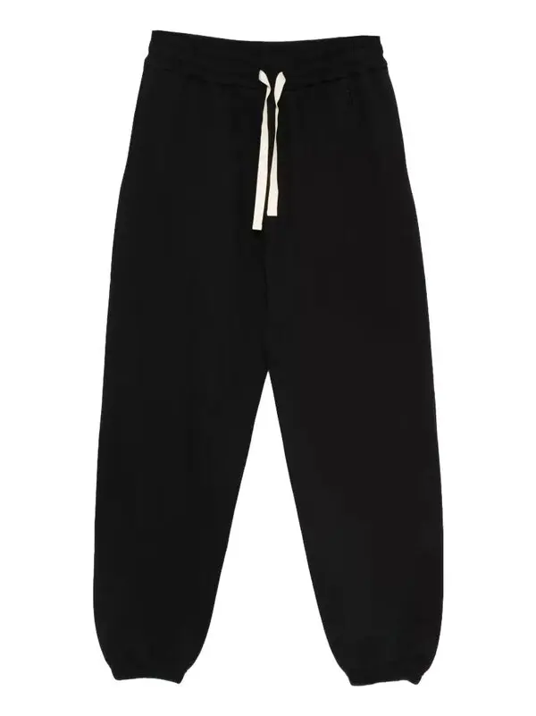 JIL SANDER Logo-embroidered Drawstring Trousers - Black