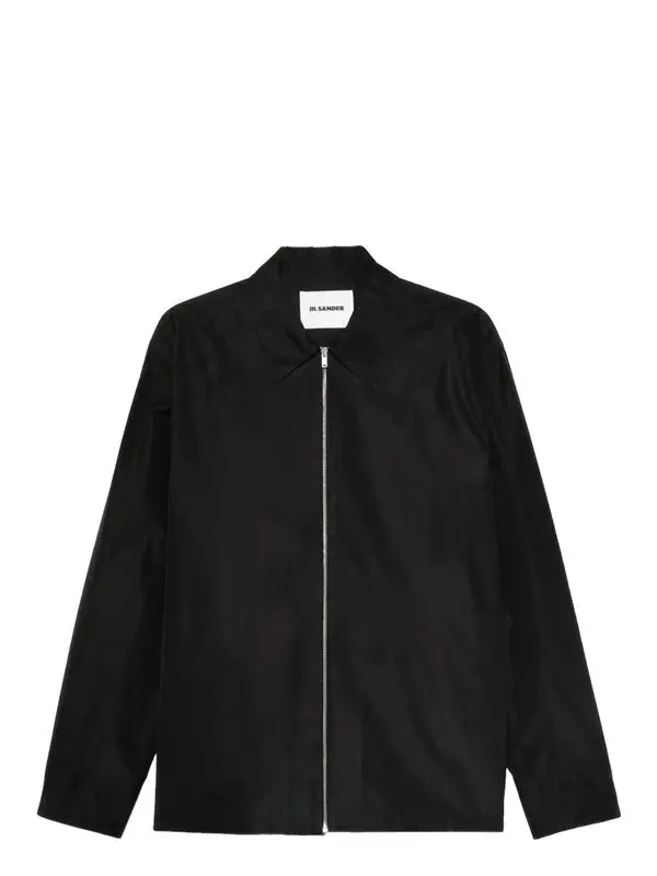 JIL SANDER Zip-up Shirt - Black