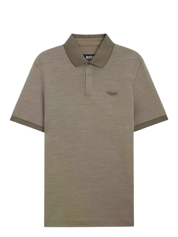 BOSS X Aston Martin Logo-detail Polo Shirt - Neutrals