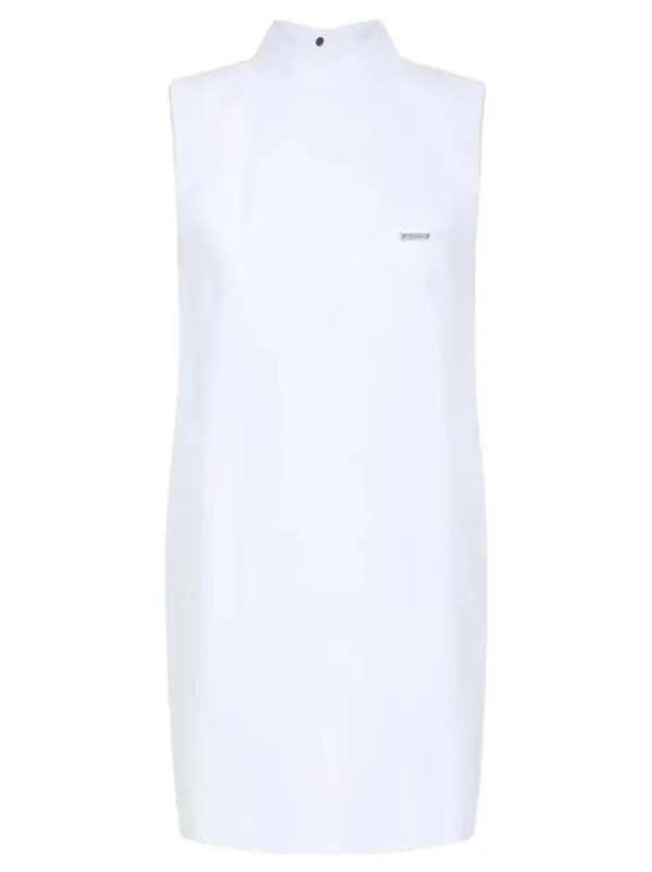 Iceberg Collared Sleeveless Dress - White