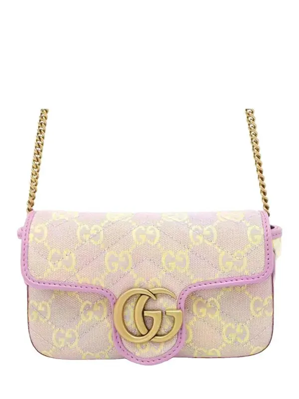Gucci Gg Marmont Matelassé Super Mini Crossbody Bag - Purple