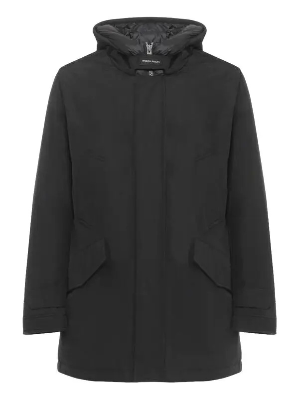 Woolrich Logo-detail Coat - Black