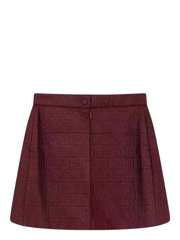 Fendi Quilted Mini Skirt - Red