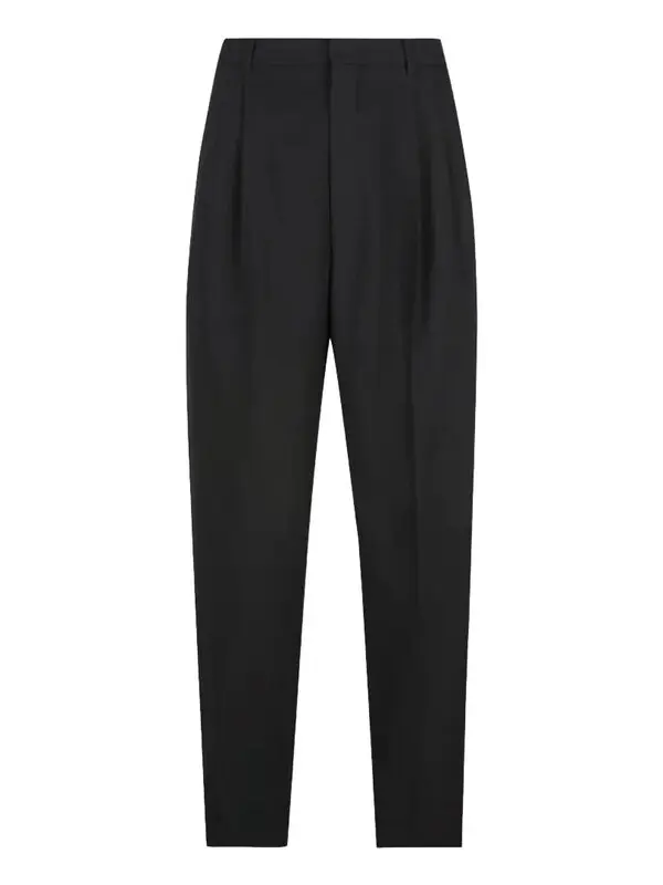 Saint Laurent Slim-fit Wool Trousers - Black