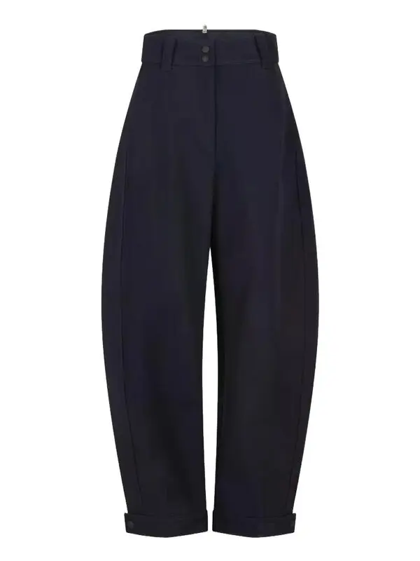 Moncler High-waisted Trousers - Blue