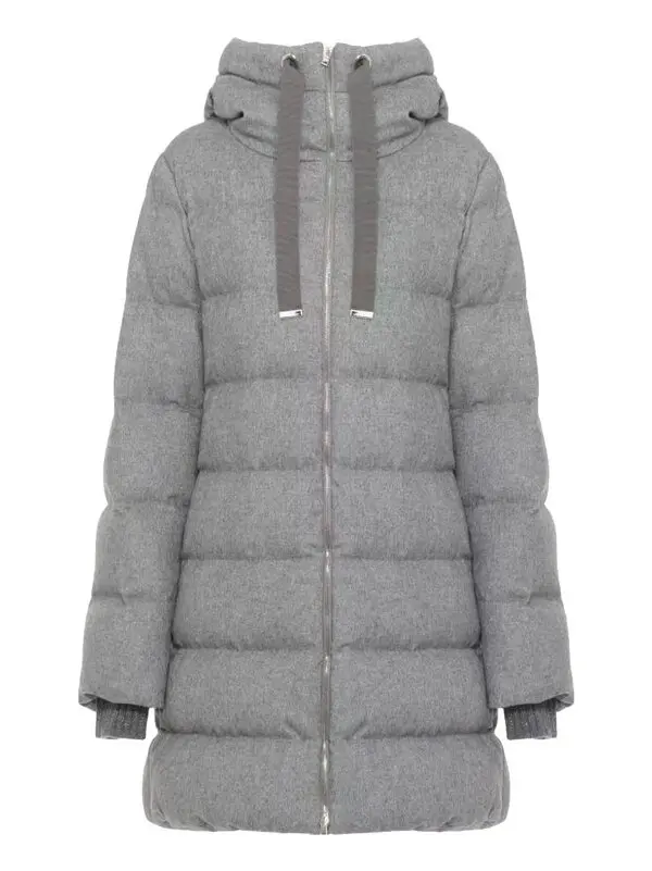 Herno Quilted Padded Coat - Grey