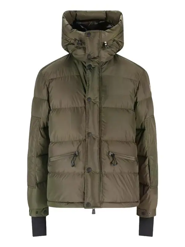 Moncler Hooded Quilted Coat - Green