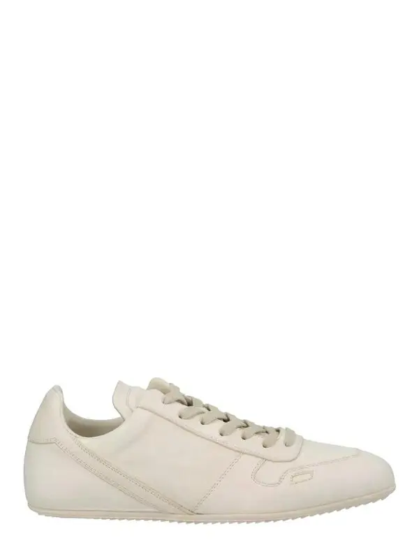 Rick Owens Leather Lace Up Sneakers - Neutrals