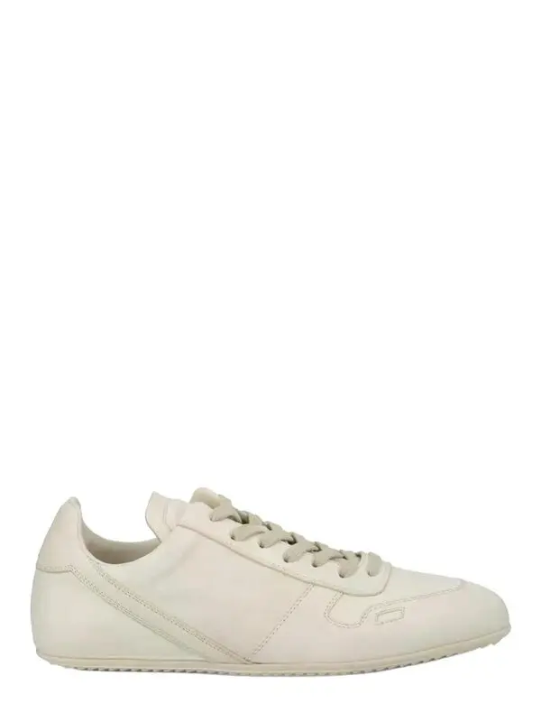Rick Owens Leather Lace Up Sneakers - Neutrals