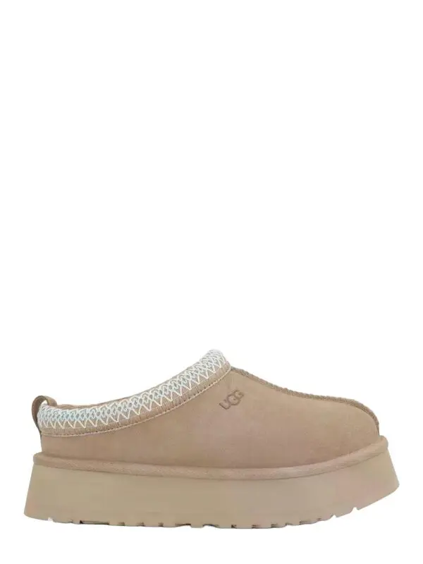 UGG Embroidered-trim Suede Mules - Neutrals