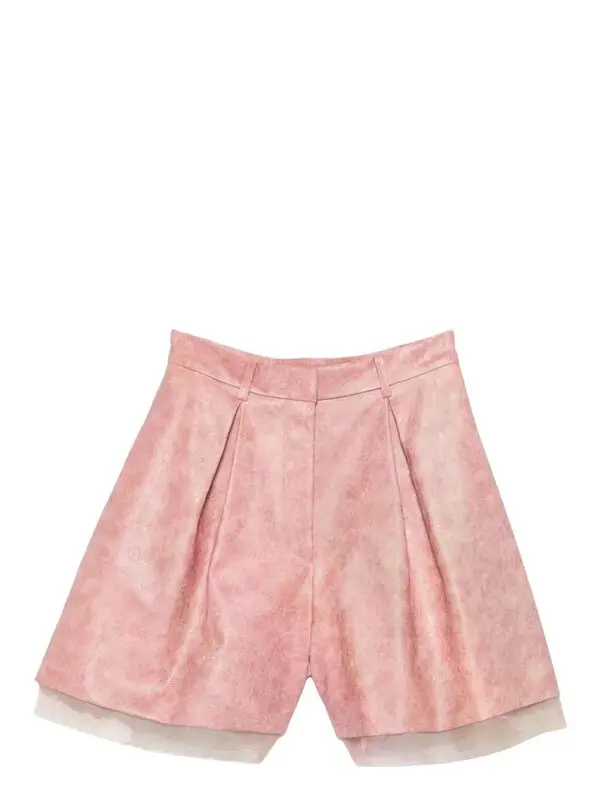 HUI MILANO Pleated Shorts - Pink