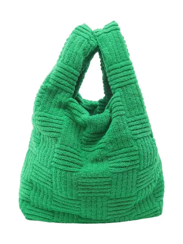 Bottega Veneta 2012-2025 Terry Cloth Shopping Tote Bag - Green