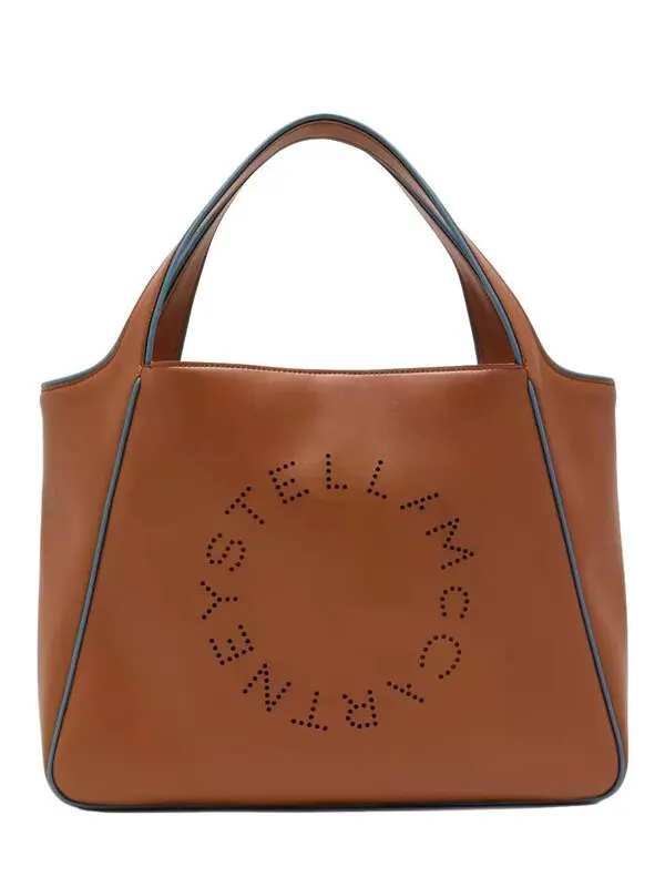 Stella McCartney Perforated Logo Tote Bag - Brown